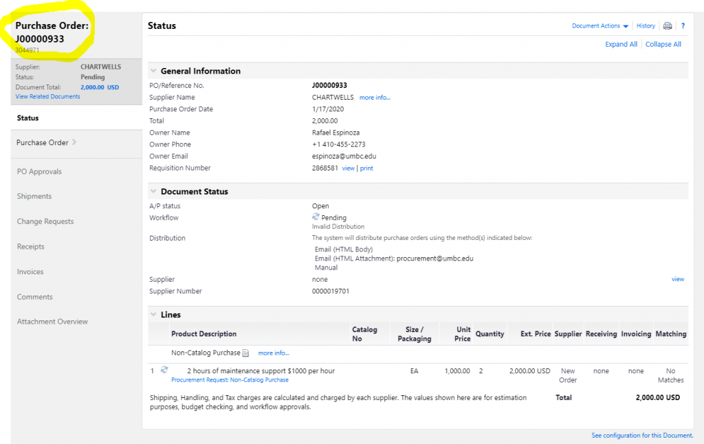 Creating/Editing Cost Receipts for Purchase Orders – Procurement and ...